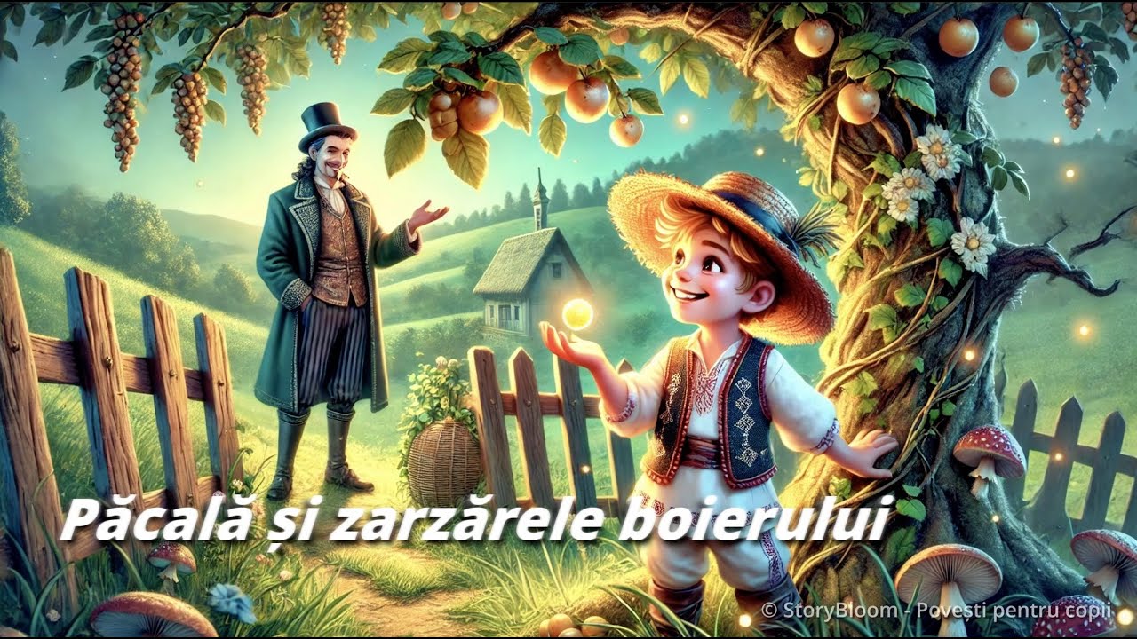 Păcală și zarzărele boierului | povești pentru copii în limba română ...