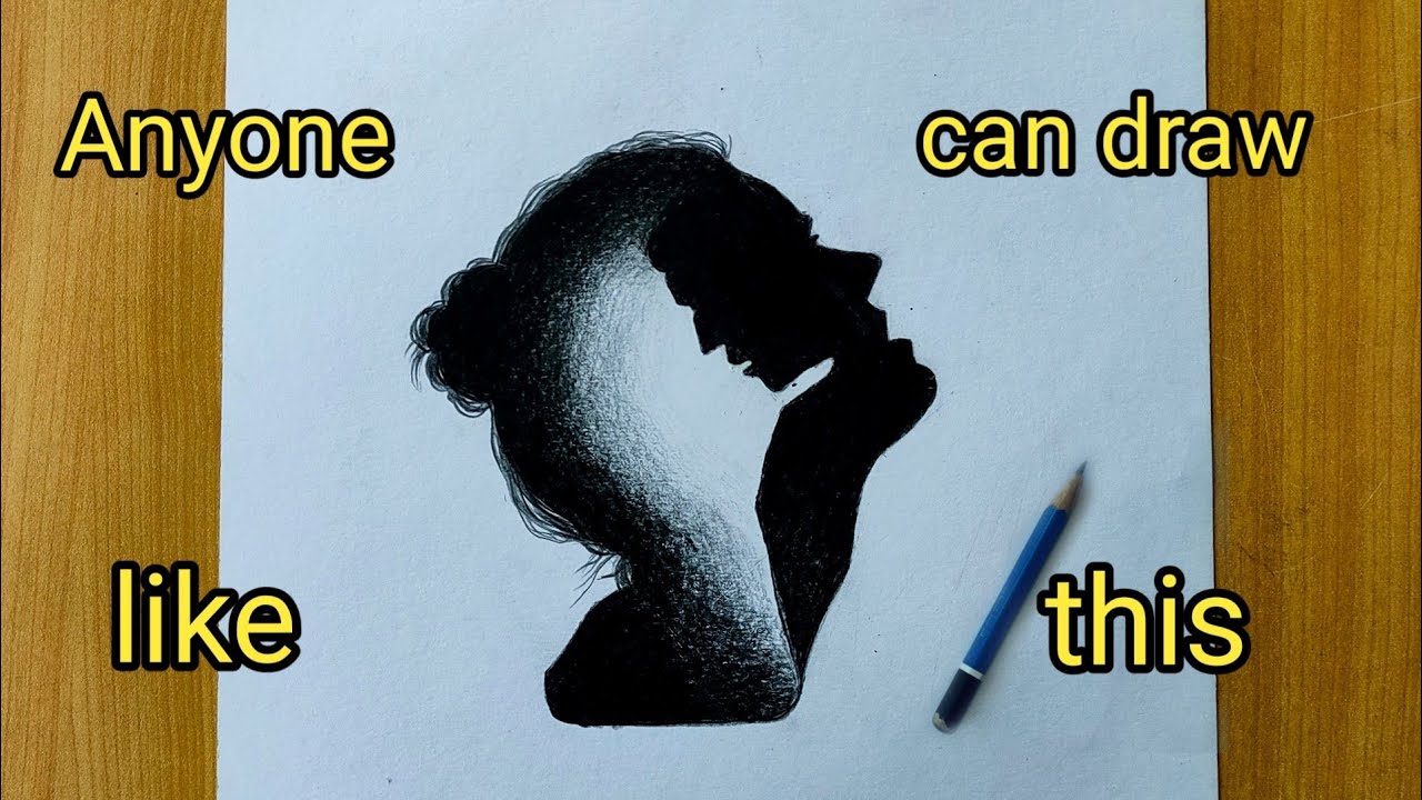 Easy Pencil Drawing Tutorial 😌 || Step by step || Creative drawing of a ...