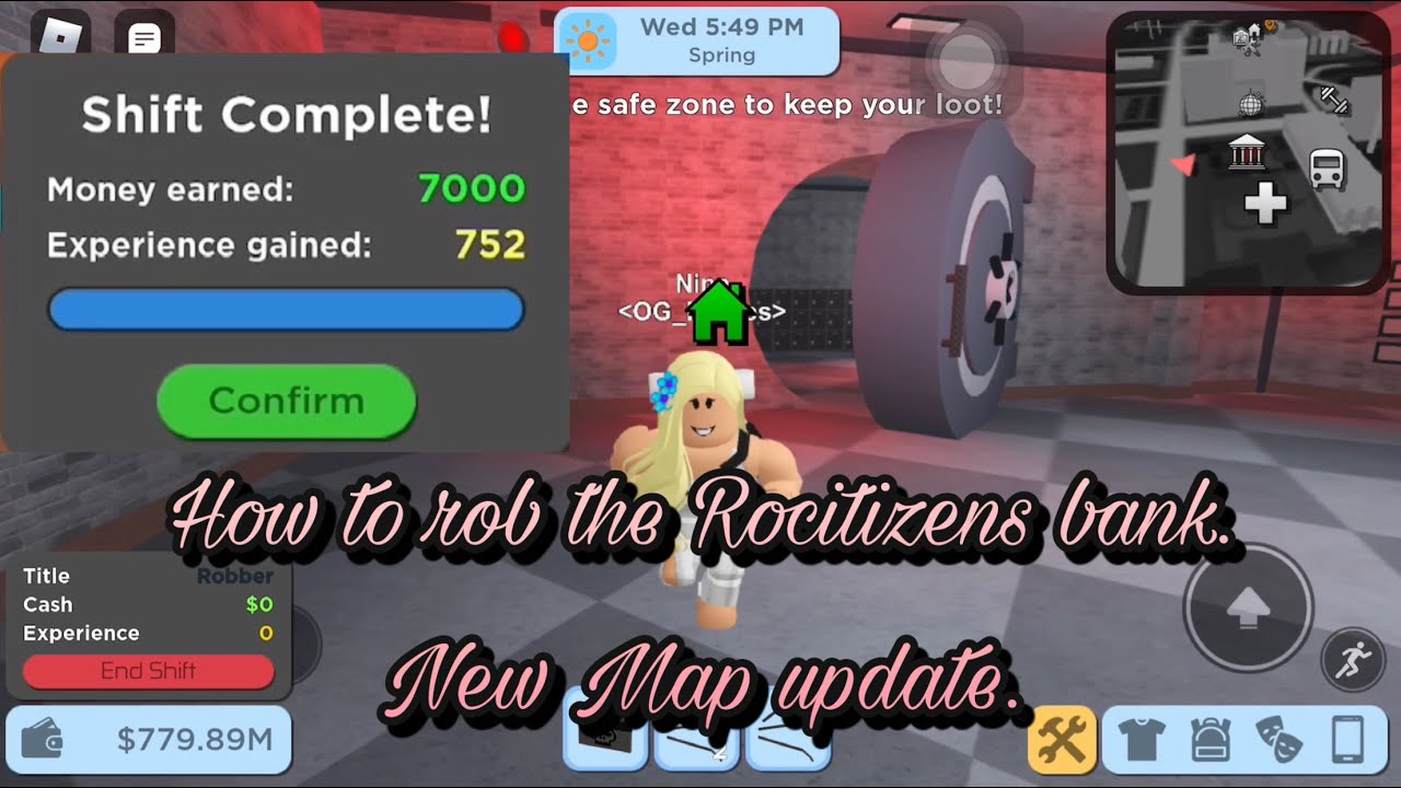 Roblox - How to rob the Rocitizens bank. (New map update) - YouTube