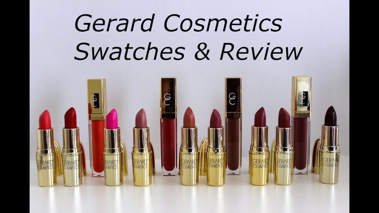Lipstick Lookbook Gerard Cosmetics Swatch and Review - YouTube