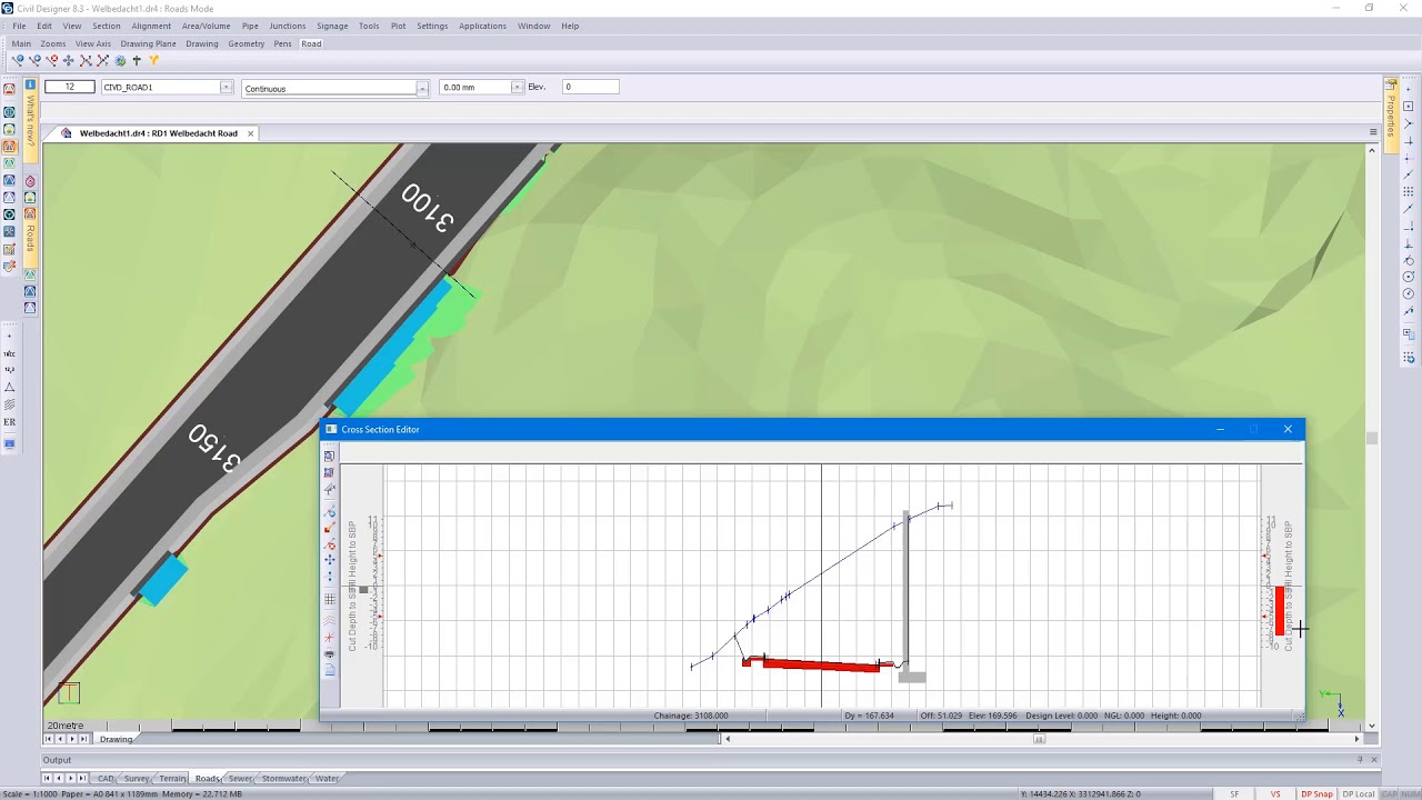 Civil Designer software FAQ - Road cross section - Cut -Fill indicator ...