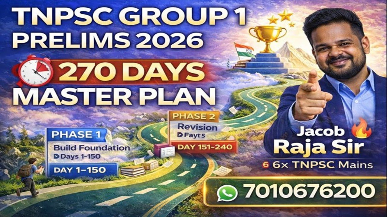 🚀 TNPSC Group 1 Prelims 2026 | 270 Days Master Plan | Jacob Raja Sir ...