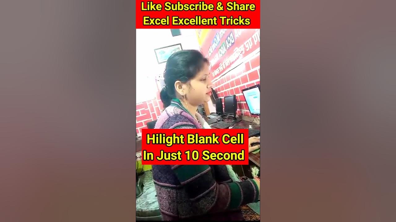 How To Hilight Blank Cell In Excel Excel Tips Lucknow Computer Computertricks Basictricks