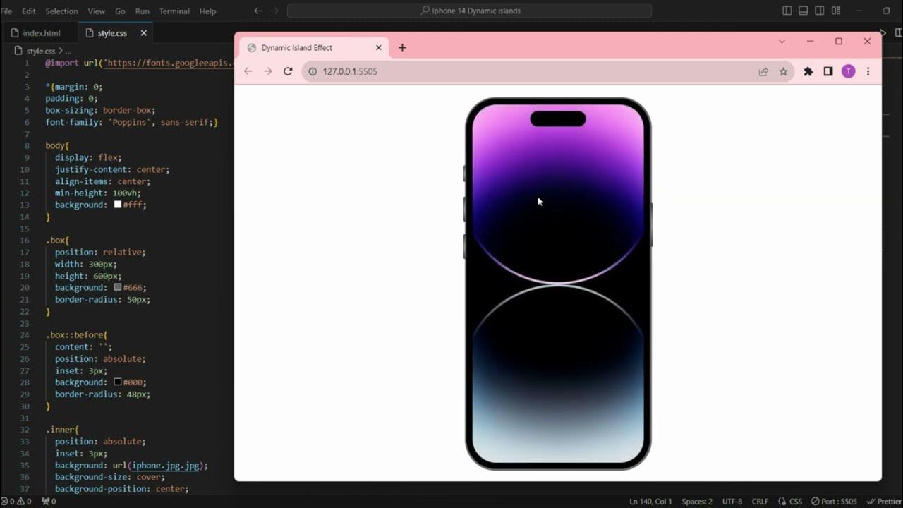 Iphone 14 Dynamic Island / HTML / CSS... 👉#coding #html #css #vscode - YouTube