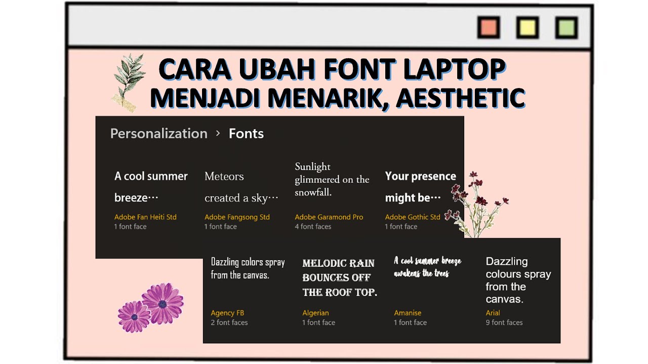 Tutorial Cara Mengubah Font Default Laptop Windows 10, 11 Menjadi ...