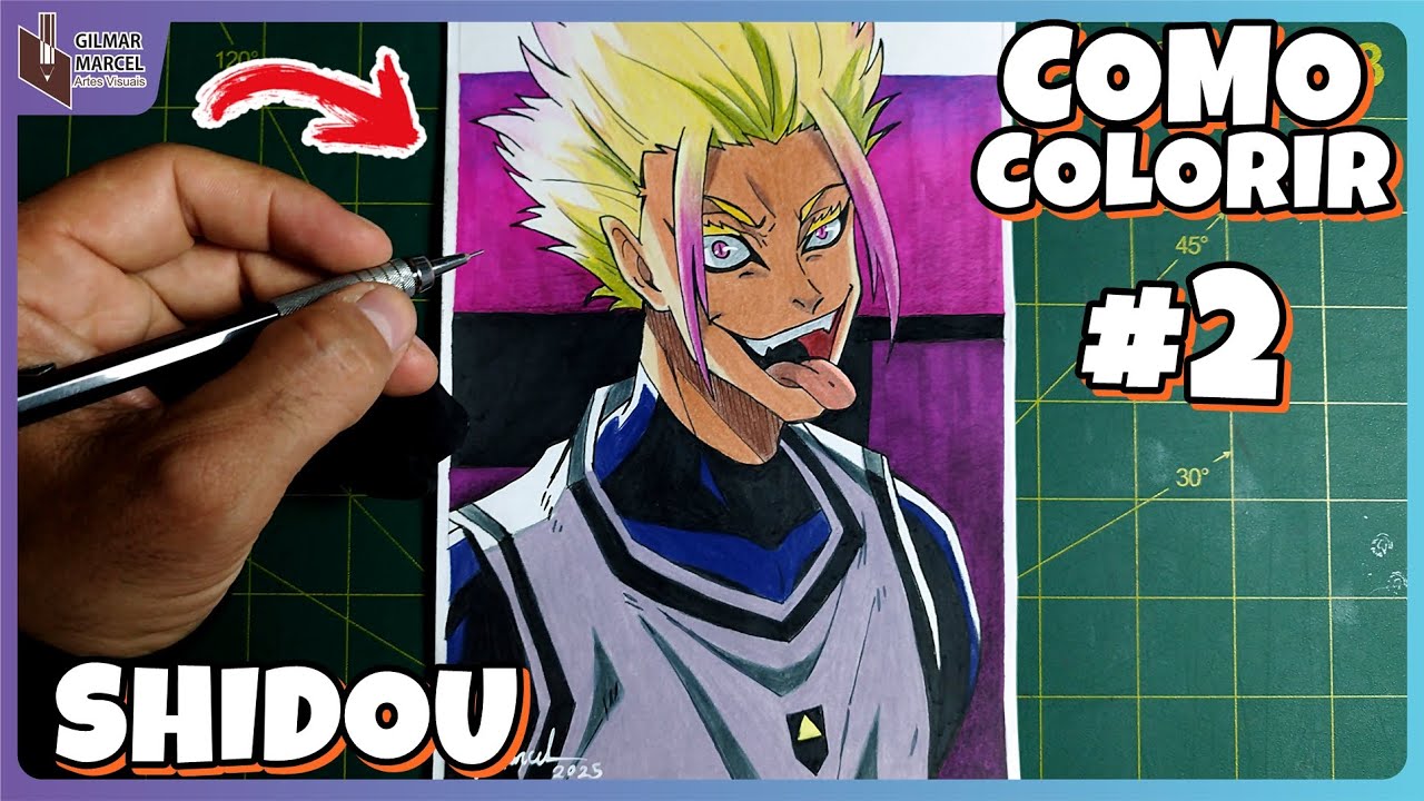 COMO DESENHAR O RYUSEI SHIDOU DE BLUE LOCK PASSO A PASSO COMPLETO #2 ...
