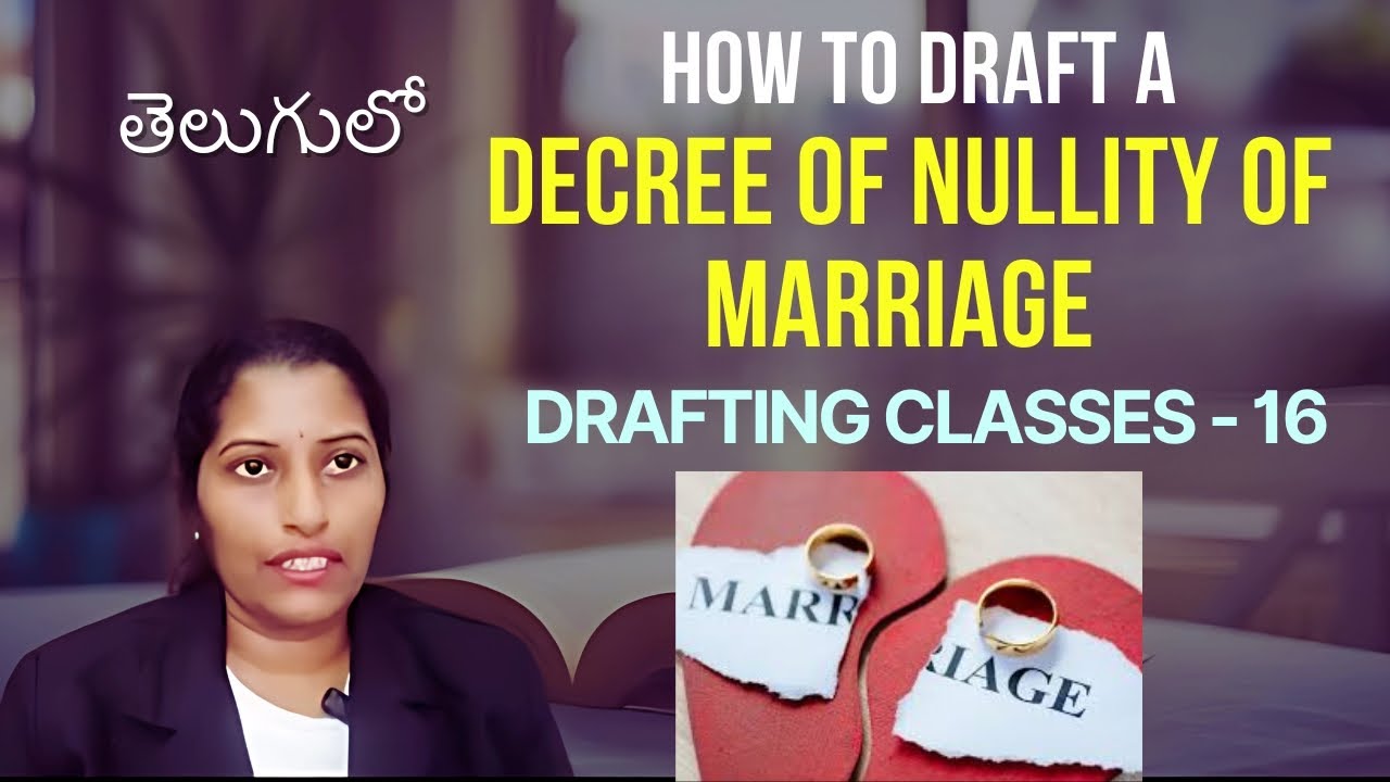 How to Draft a Decree of Nullity of Marriage | Drafting Classes 16 ...