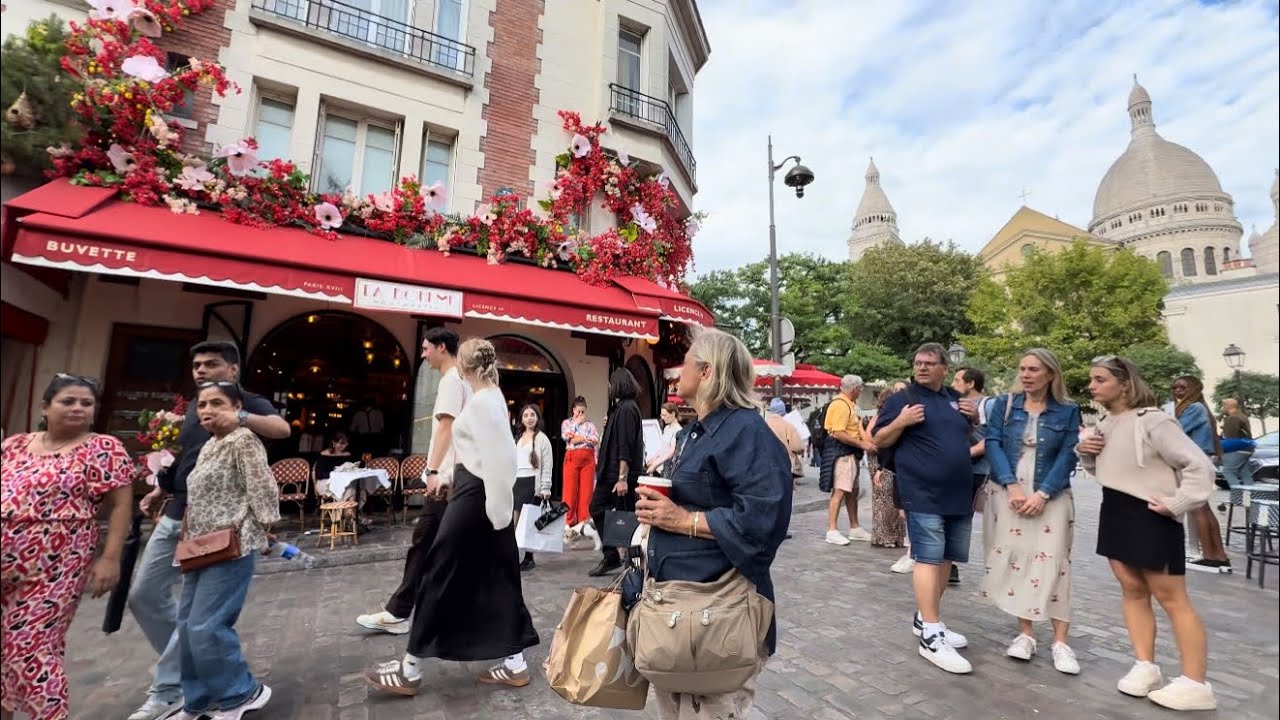 Paris France 🇫🇷 - rues enchantées du 18eme arrondissement en été - YouTube