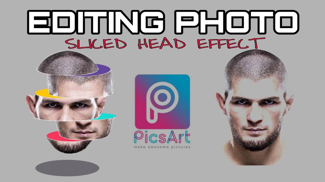Editing Photo Sliced Head Effect Picsart Youtube