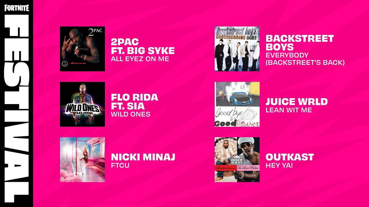 6 NEW FORTNITE FESTIVAL SONGS! - YouTube