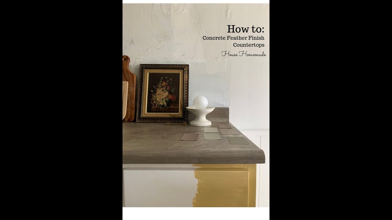 How to: Concrete Feather Finish Countertops - YouTube