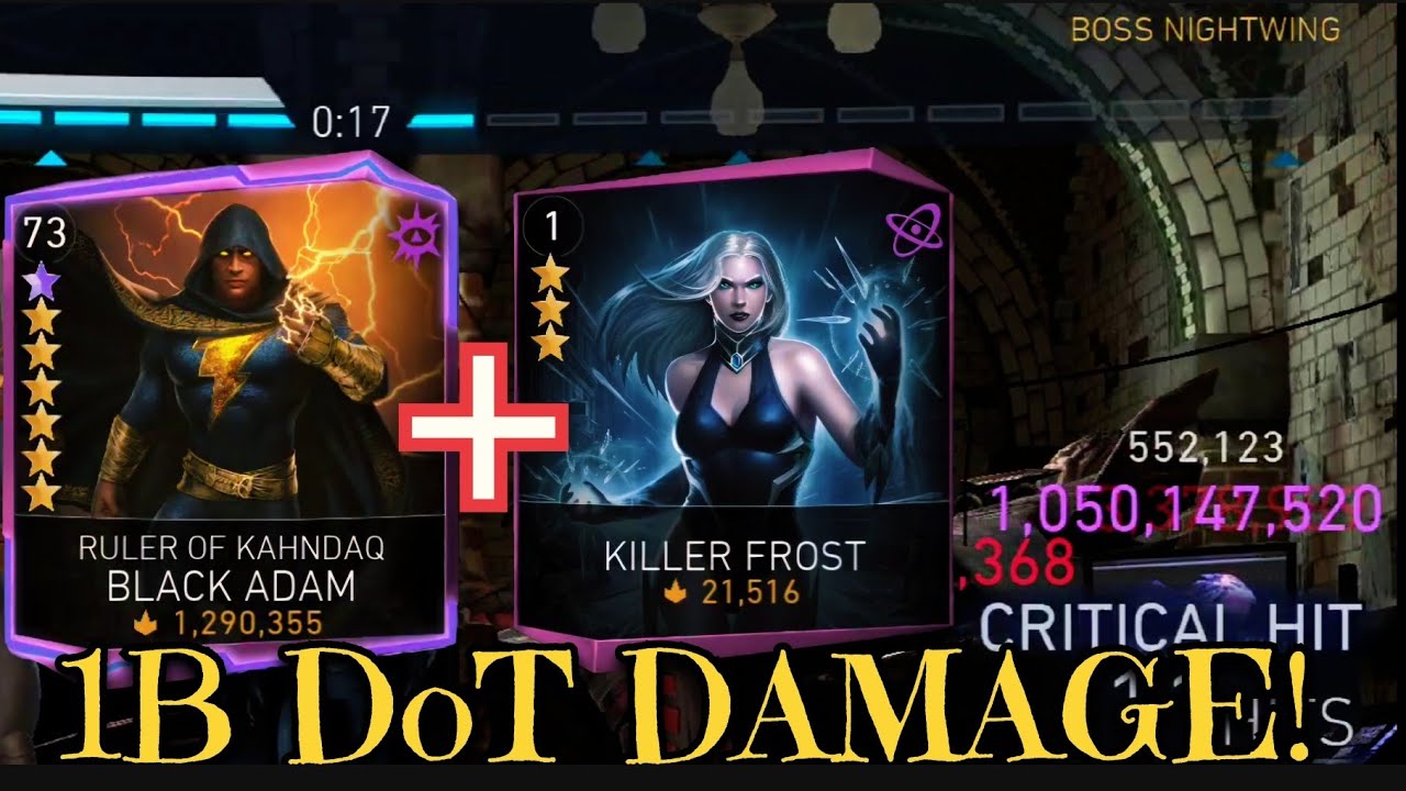 1B DoT DAMAGE!🔥 BLACK ADAM + Killer FROST H7 Rise Of Krypton Solo Raid ...