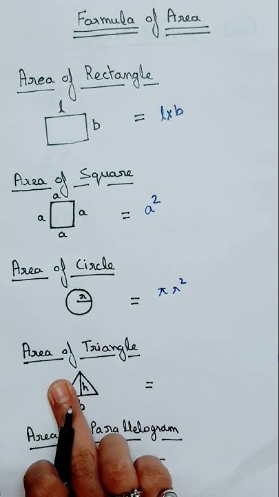 Area of the figure | Area of rectangle, square, circle, triangle and Parallelogram | #shorts ...