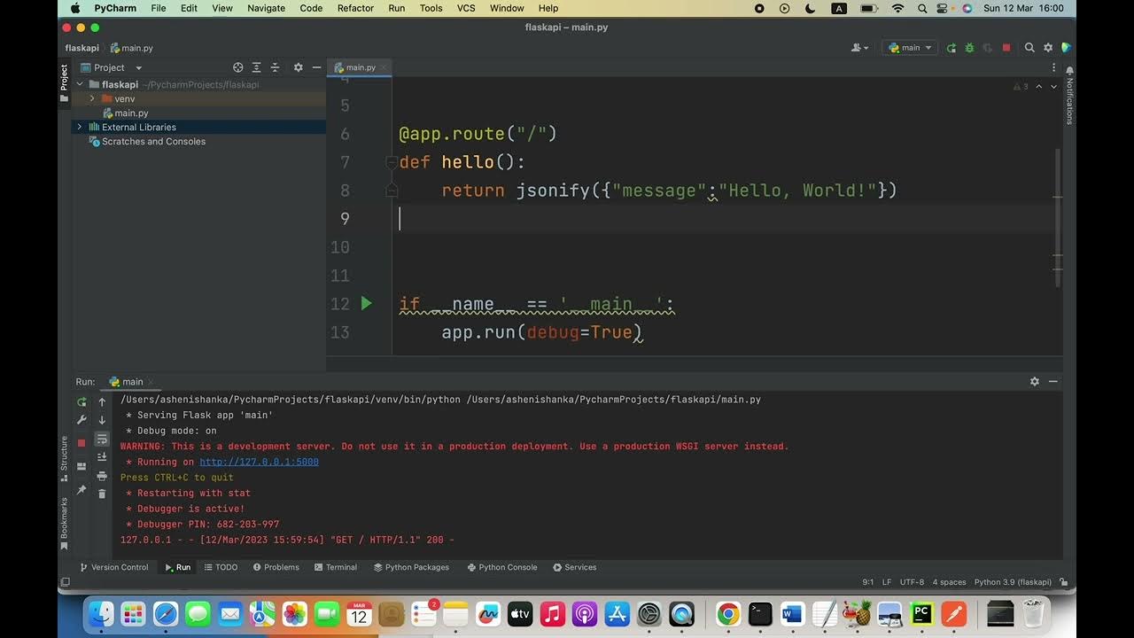Create Hello World Flask Python API | GET and POST tutorial | Very easy tutorial - YouTube