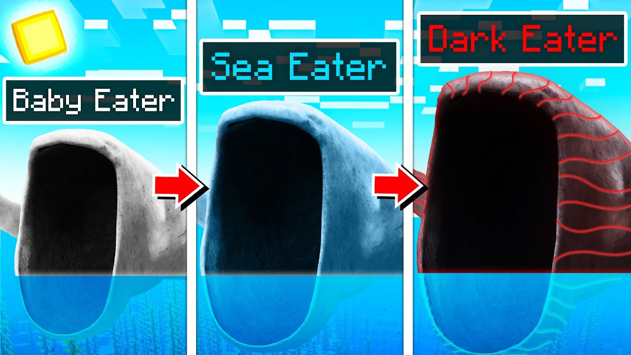 Becoming DARK SEA EATER in Minecraft! - YouTube