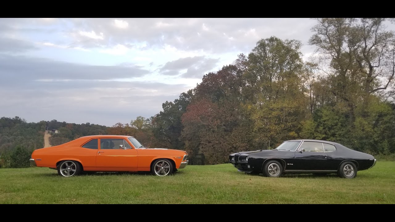 1969 Pontiac GTO vs 1972 Chevy Nova SS Rev Off - YouTube