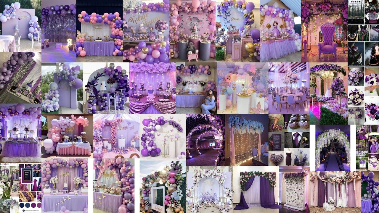 Amazing 😍 purple themed/beautiful 🥰 and purple balloons decoration ️ ...