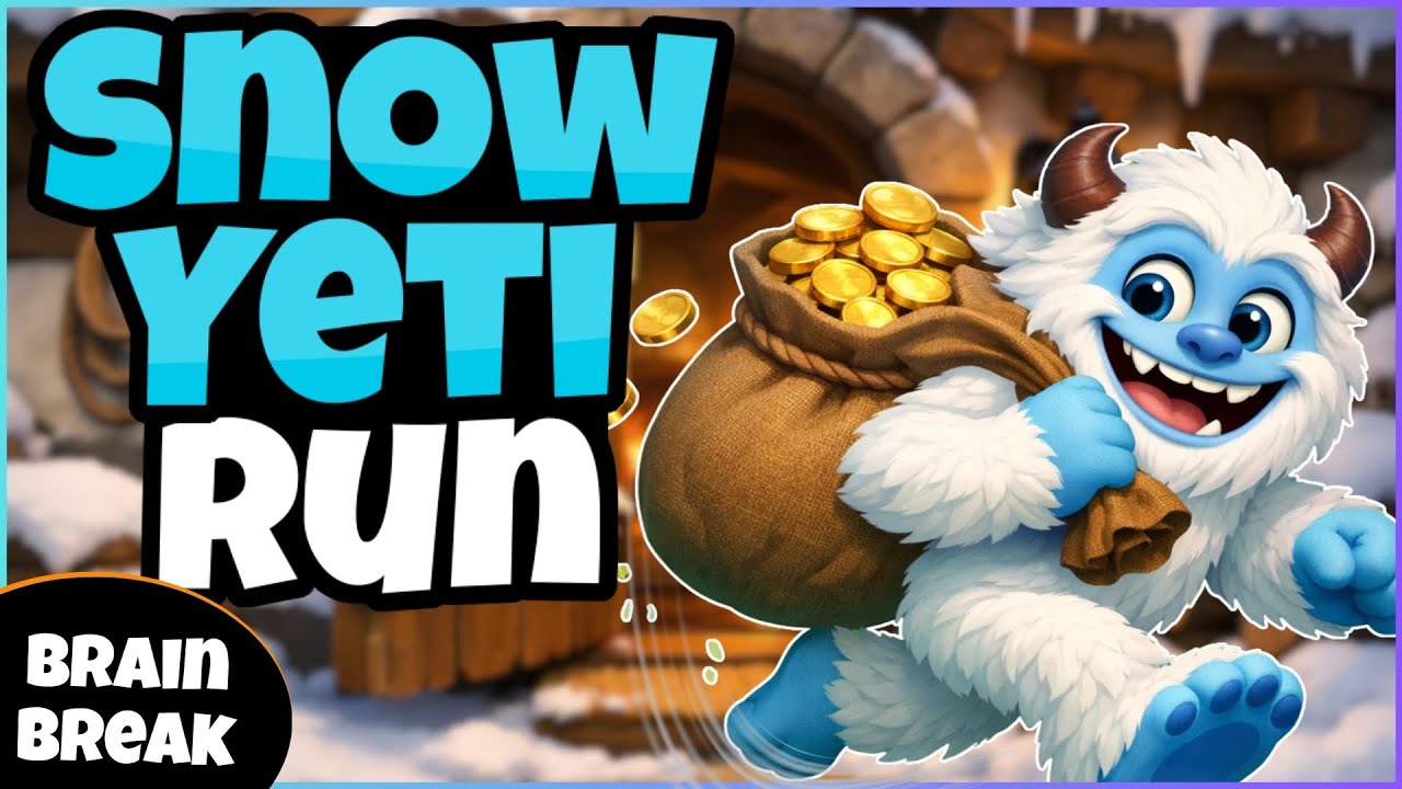 ️ Snow Yeti Run 🪙 Fitness Run | Brain Break | Exercise | GoNoodle ...