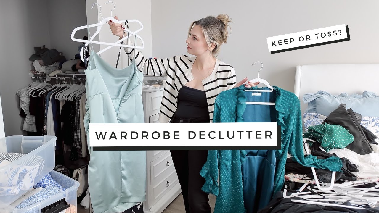 WARDROBE DECLUTTER! Clean out my closet & seasonal wardrobe swap - YouTube