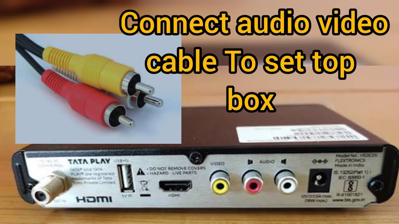 How to connect audio video cable to set top box#audiovideo #cable - YouTube