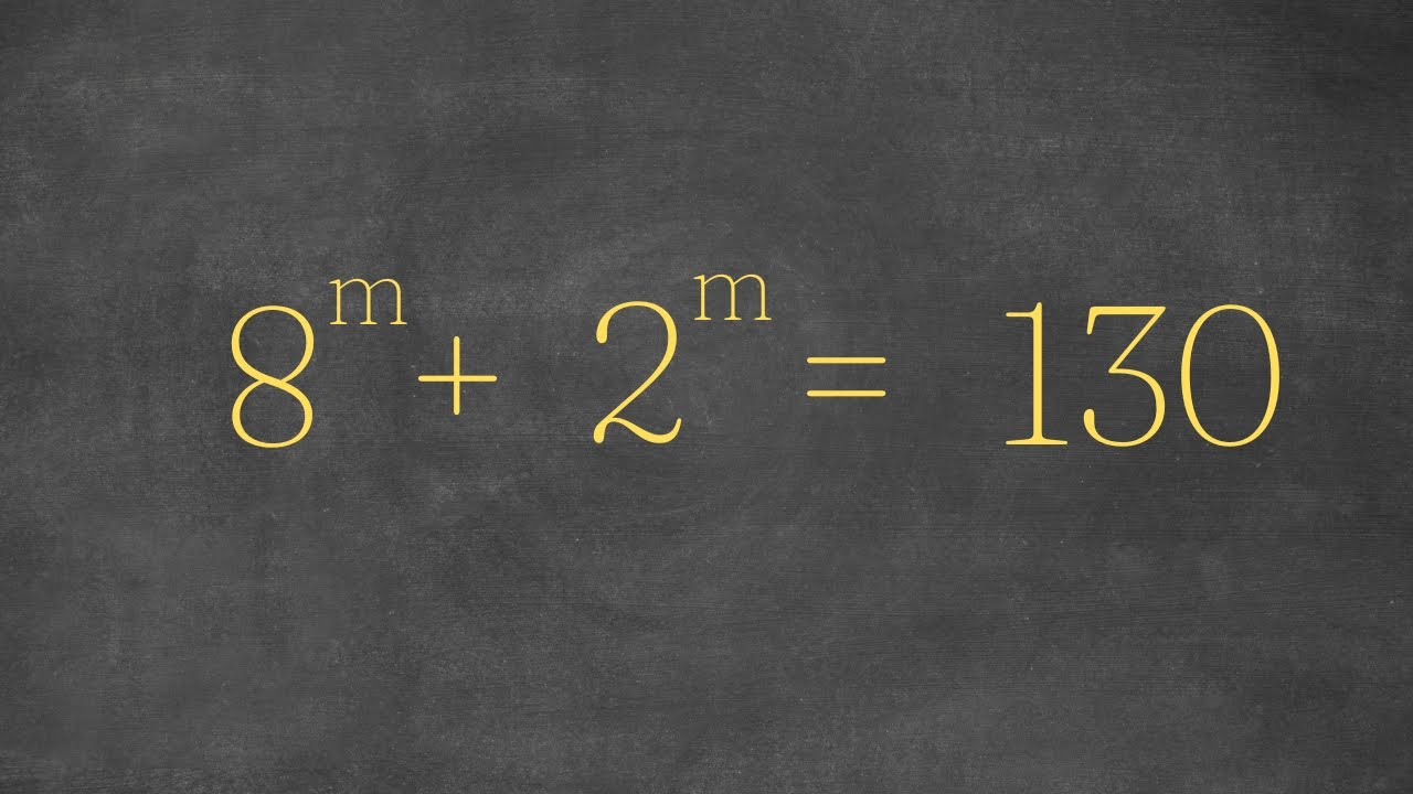 A Nice Equation With A Golden Answer - YouTube