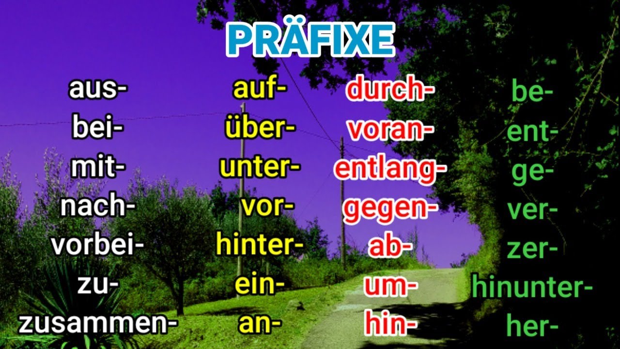 Deutsch lernen, German Grammar, Präfix, Verben im Deutschen, Tunwort ...