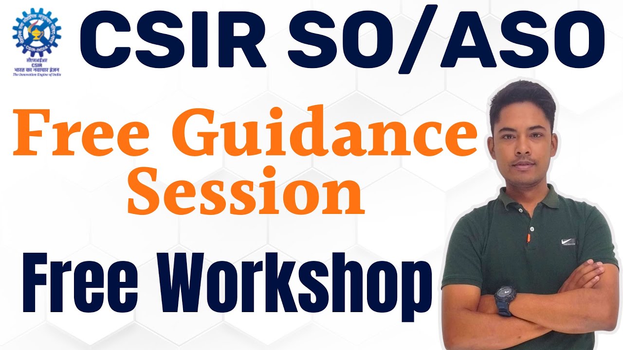 CSIR SO/ASO 2023 II Descriptive Paper II Free Workshop II By Vikram Sir ...