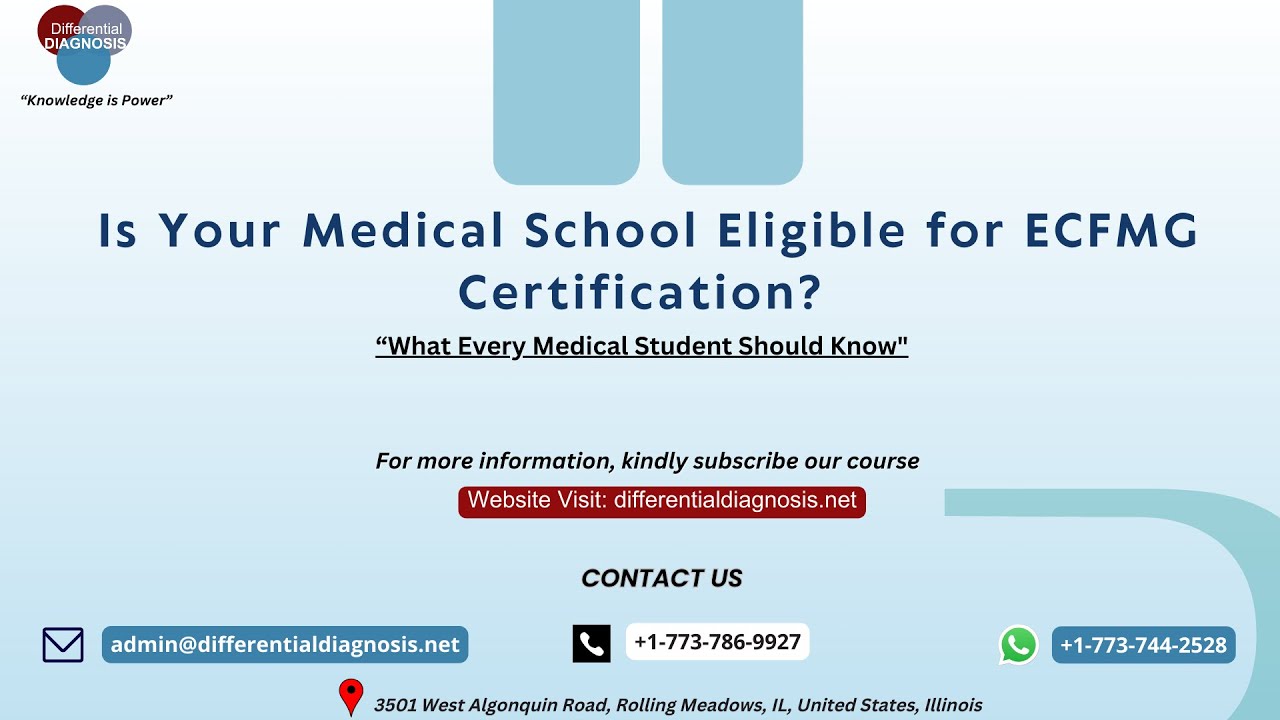 "Is Your Medical School Eligible to apply for ECFMG Certification? Here ...