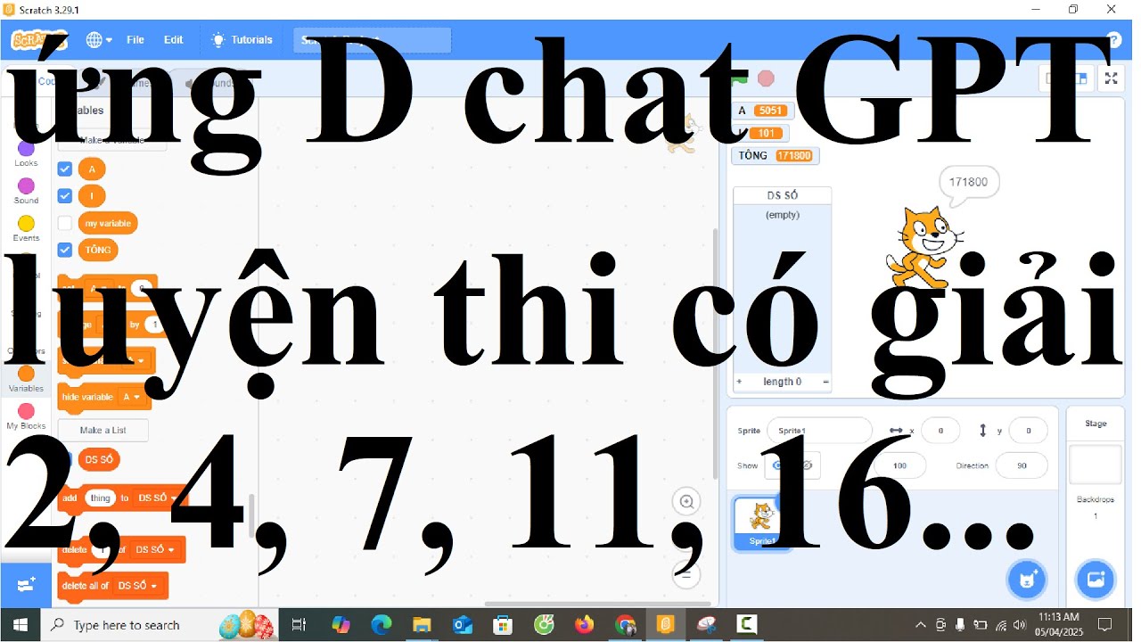 🔴 Scratch | CÁCH ỨNG DỤNG CHAT GPT LUYỆN THI TIN 2025 LÀ CÓ GIẢI - YouTube