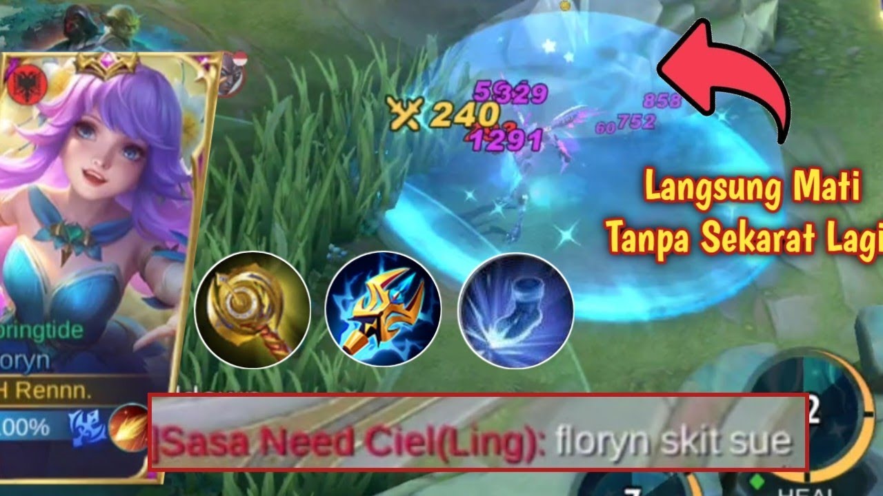 FLORYN MAGE FULL DAMAGE SEKALI COMBO MUSUH MATI! BUILD FLORYN TERSAKIT ...