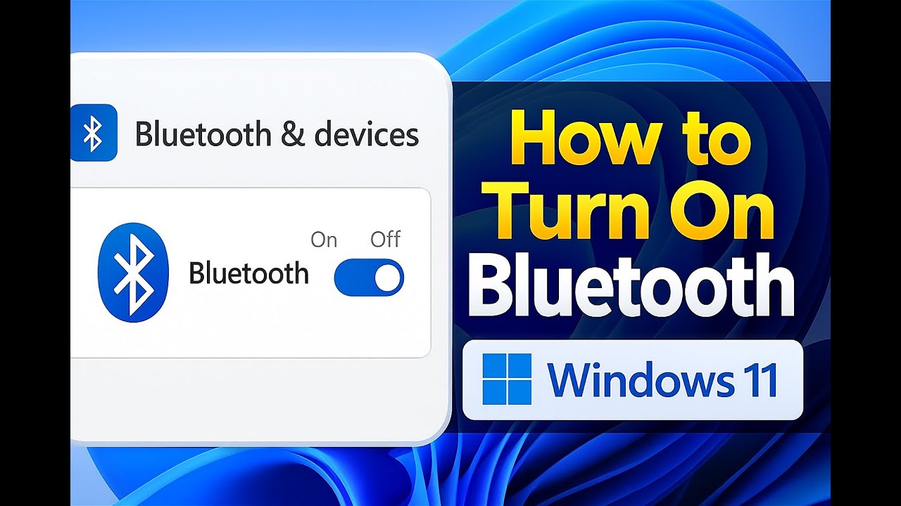 How to Turn On Bluetooth on Windows 11 - YouTube