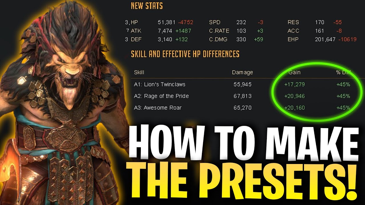 How to Get the BEST GEAR PRESETS Set Up For All Your Champions! (Part 4 ...