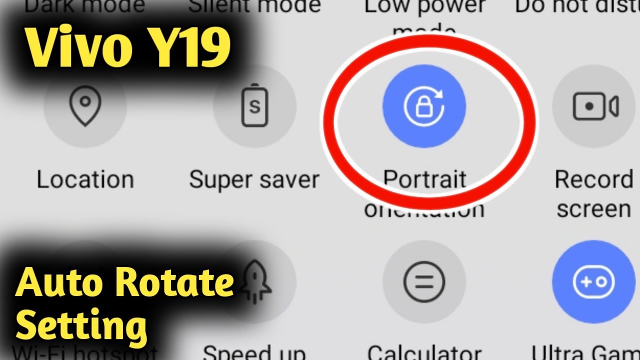 Vivo Y19 Auto Rotate Settings - YouTube