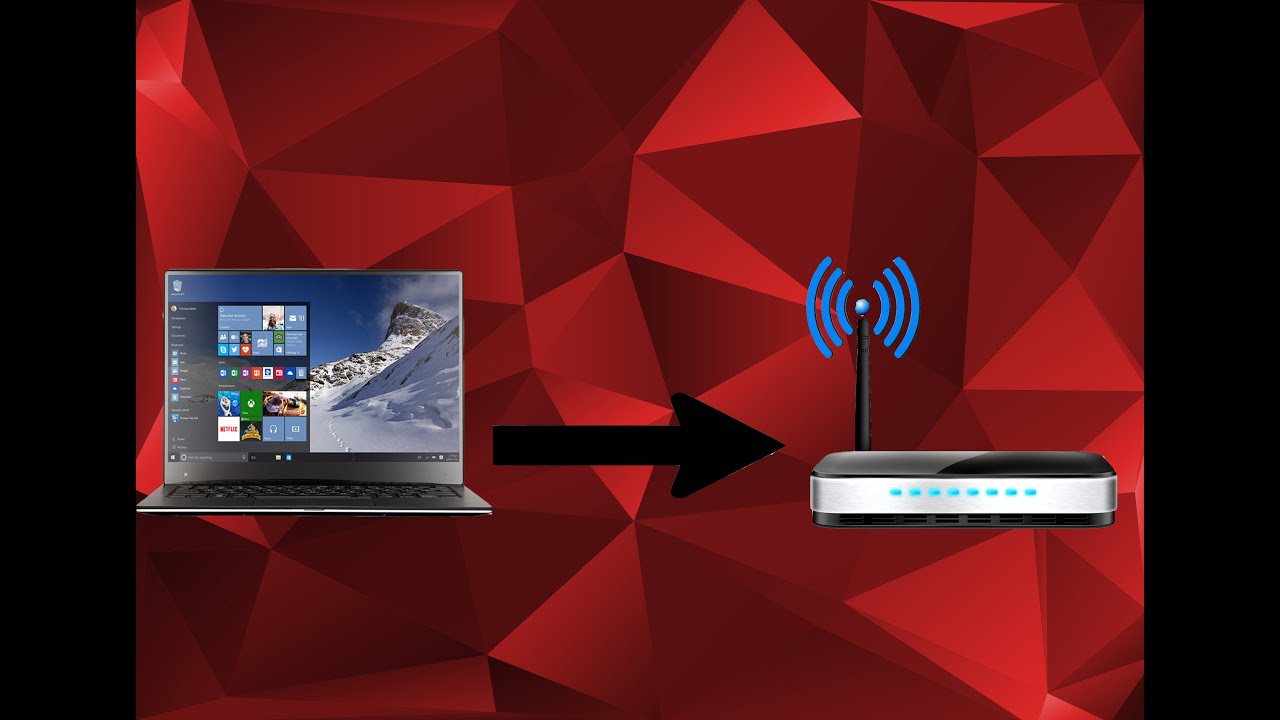 How To Use Any Laptop As A Router - YouTube