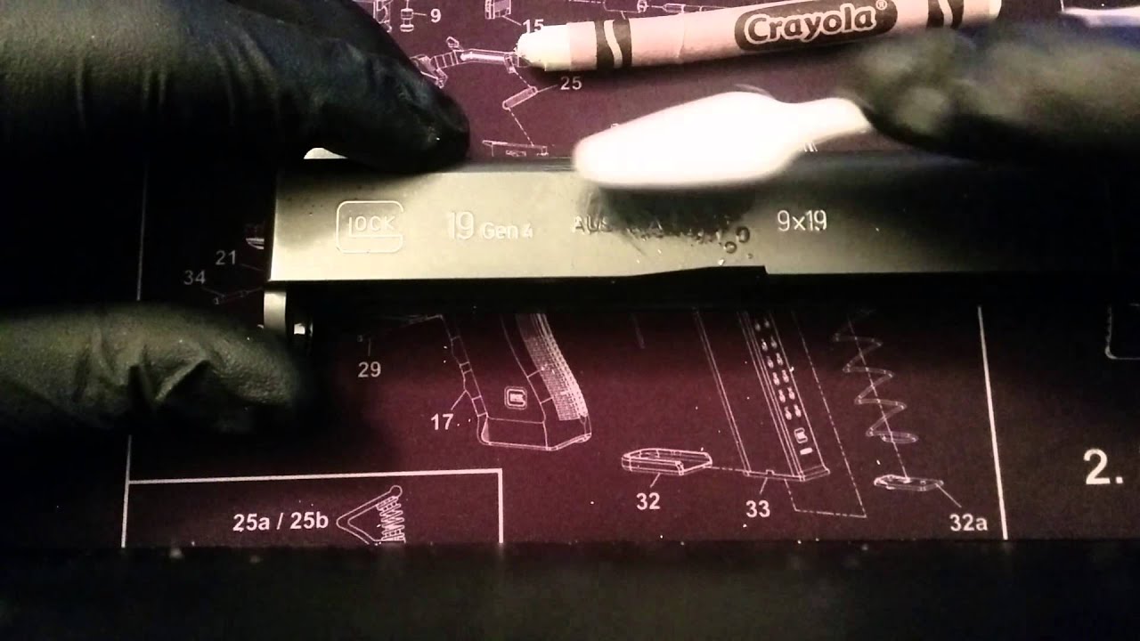 How to remove crayon color-fill from a Glock - YouTube