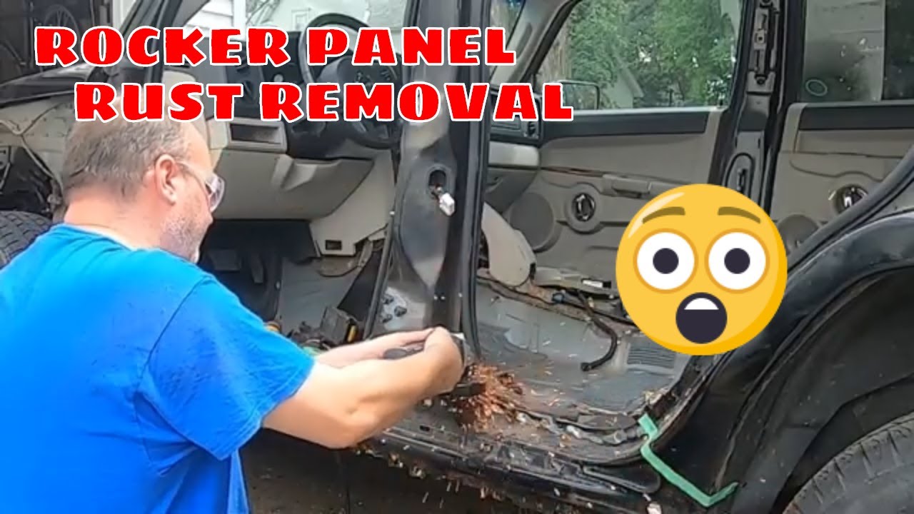 Jeep Commander Project part 6-jeep Commander Rocker Panel Rust Removal ...