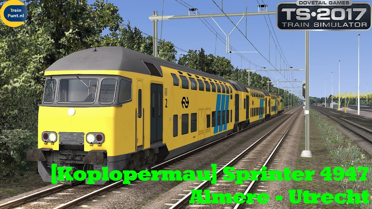 Sprinter 4947 Almere - Utrecht | NS MDDM | Train Simulator 2017 - YouTube