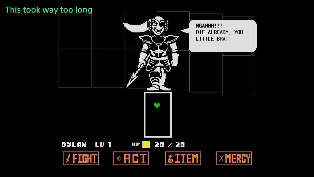 Hitless undyne fight - YouTube