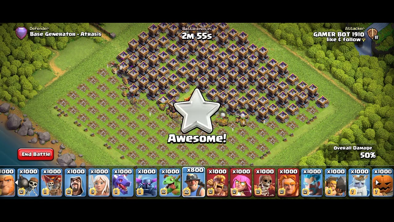 Full village of Max Builder base Archer tower vs Max Miners (clash of ...