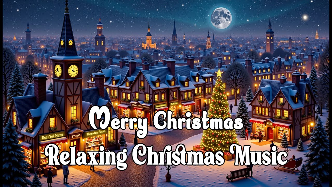 Christmas Piano Music 2025 🎄 Snowy Winter Night Scene 🎧 Relaxation And ...