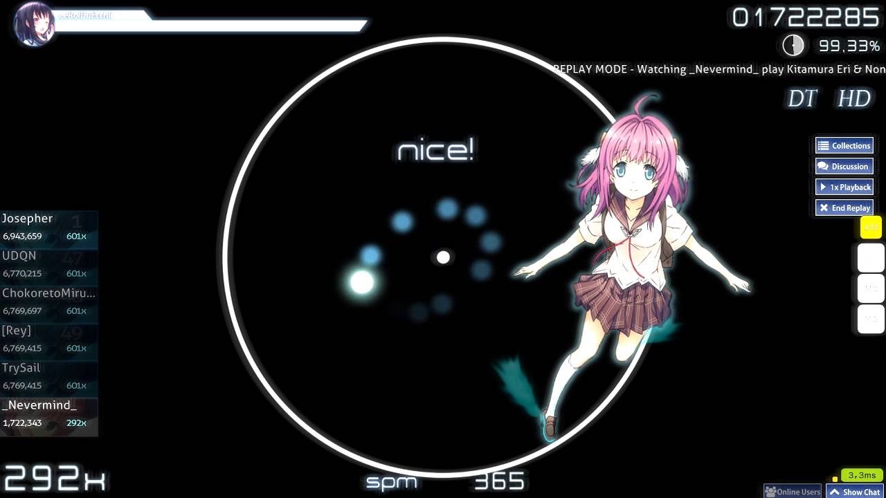 Kitamura Eri & Nonaka Ai - and I'm home [Mirai] +HD,DT 194pp (99,66%) FC - Osu! - YouTube