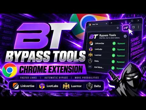 How to Use Bypass Tools Chrome Extension (2026) | Linkvertise, LootLabs, Delta, Luarmor & More