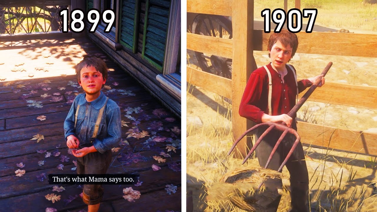 Jack Marston differences 1899 vs 1907 | RDR2 | Red Dead Redemption 2 ...