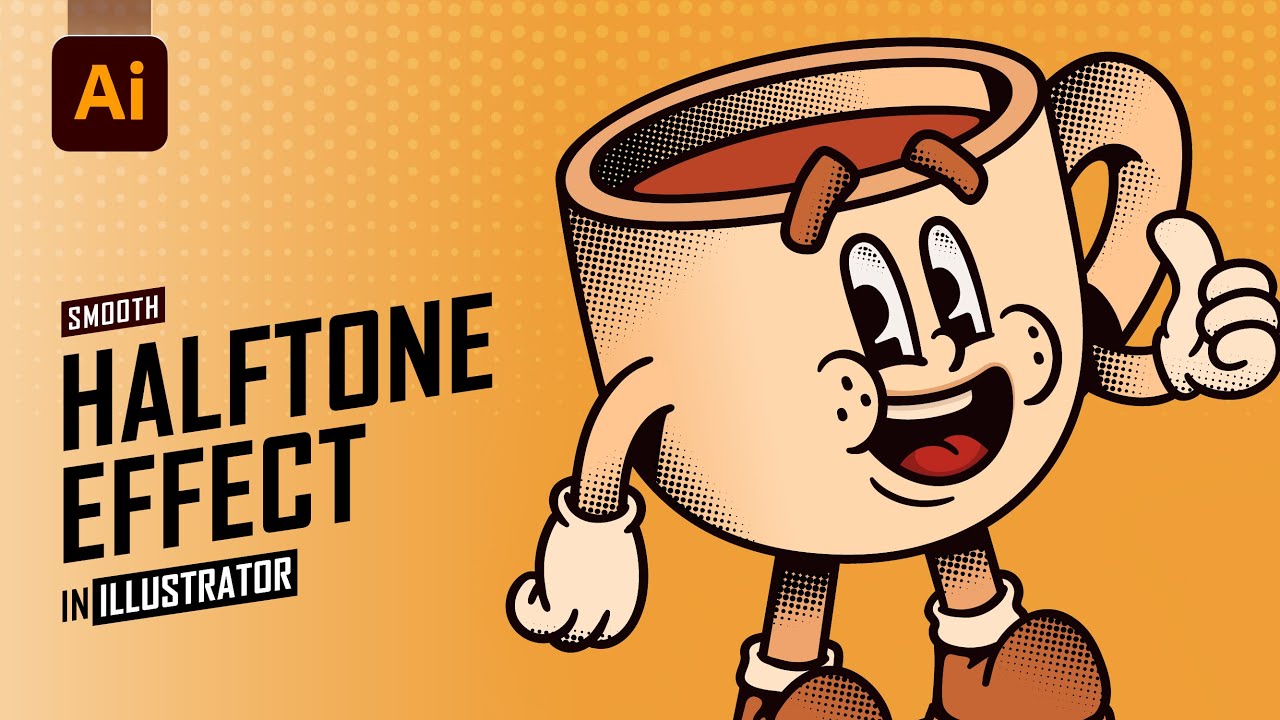 How to Create Halftone Effects in Adobe Illustrator | Halftone Dots ...