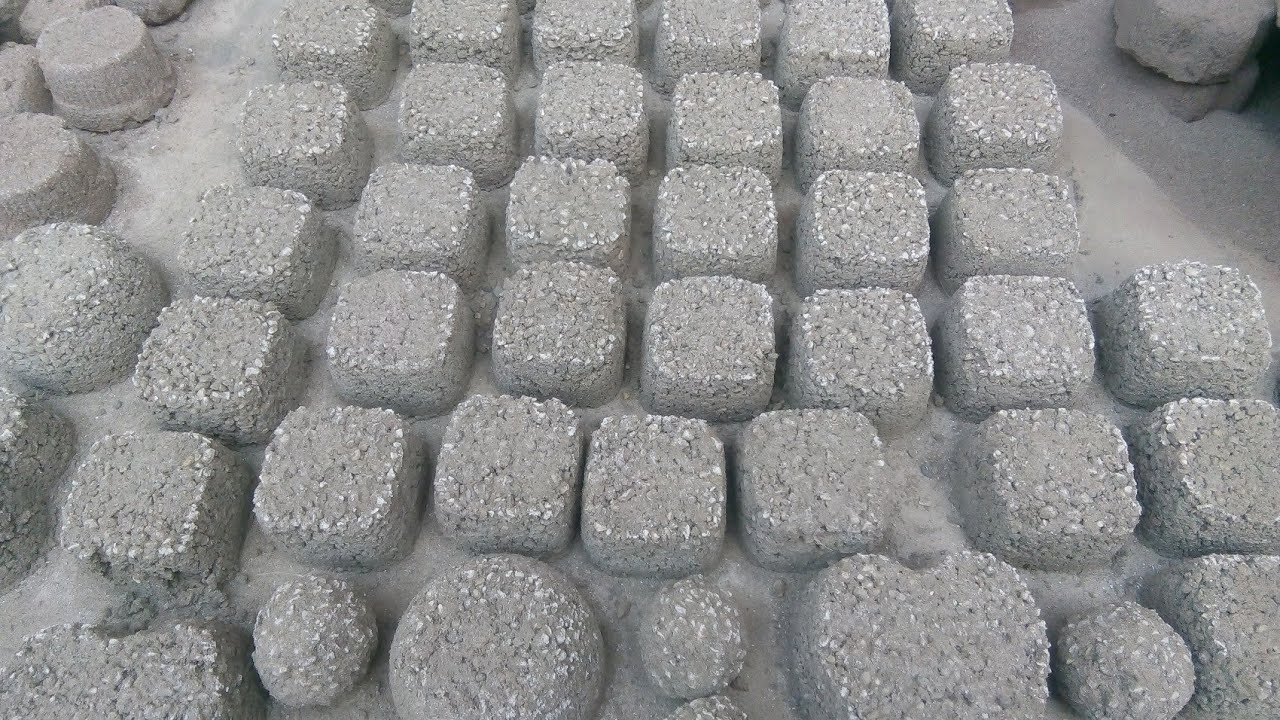 stone crush shapes floor crumbling and water crumbling smashing pouring ...