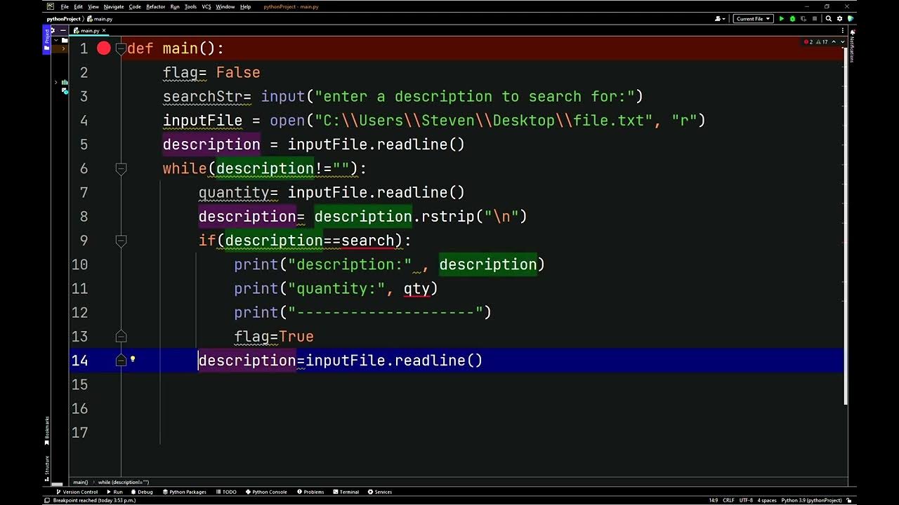 Python - How To Search An Input Text .txt File Using A Path - YouTube
