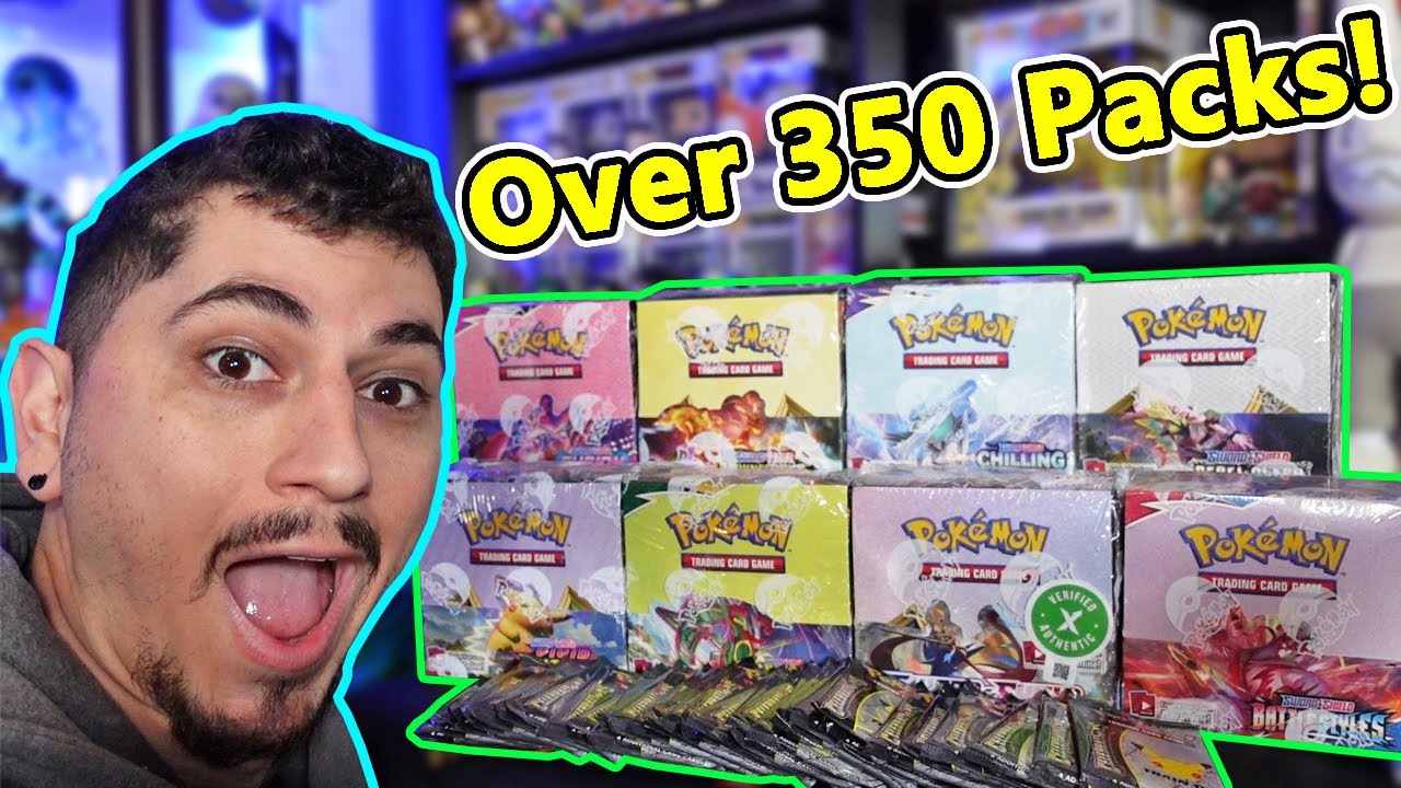 Opening Over 350 Packs of Pokemon Cards & 9 Booster Boxes! 10k Party ...