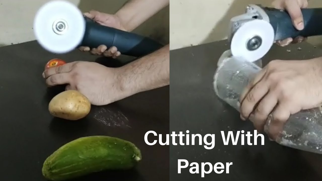 Paper Angle Grinder| Things You Can Cut With Paper - YouTube