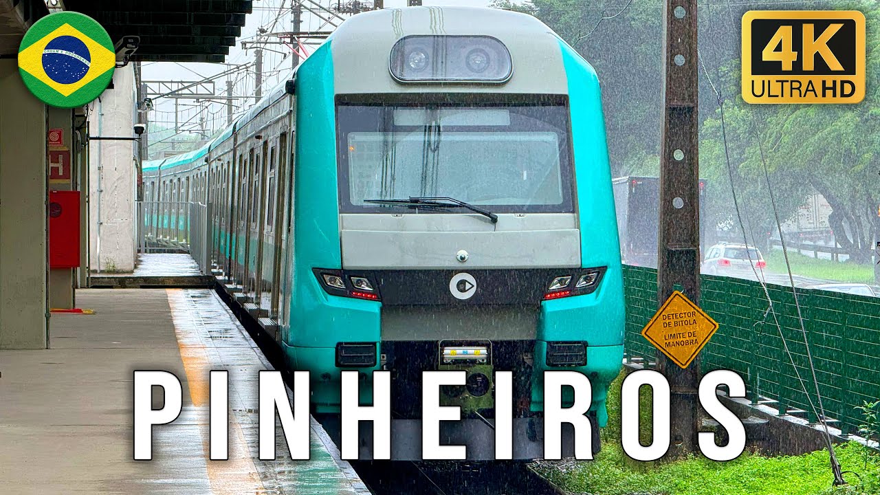 Estação Pinheiros (Linha 9 - Esmeralda) - Movimentação de Trens #39 ...