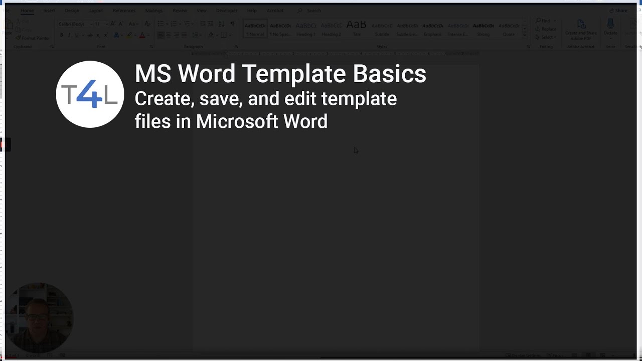 MS Word Templates Basics 1 - YouTube